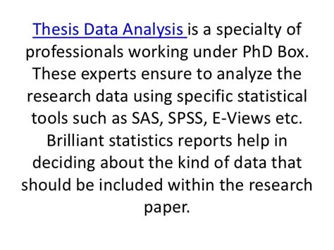 Thesis Data Analysis