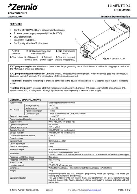 Zennio Zn1di Rgbx4 Quick Start Manual Pdf Download Manualslib