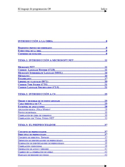 el lenguaje de programación c pdf framework c sharp