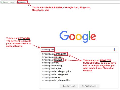Google Autocomplete Repair Remove Negative Suggestions