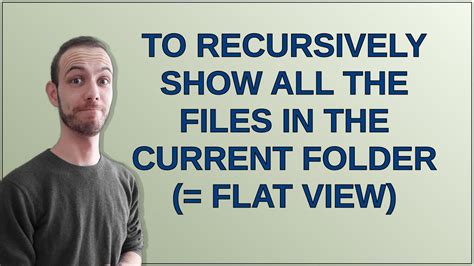Apple To Recursively Show All The Files In The Current Folder Flat View Youtube