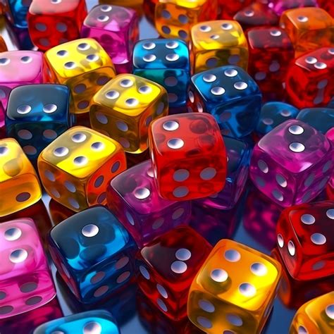 Premium Ai Image 3d Colorful Dice Toys Background Texture