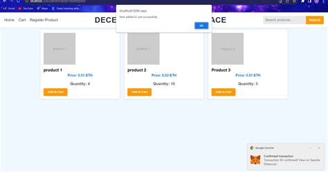 Decentralized Marketplace Devpost
