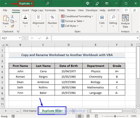 VBA To Copy Worksheet To Another Workbook And Rename Methods