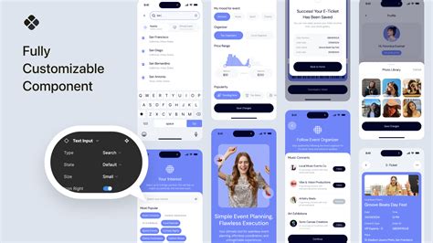 Eventra Event Ticket Mobile App Ui Kit Free Landing Page Figma
