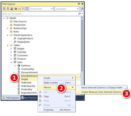 Using Macros In Tabular Editor Excelerator BI