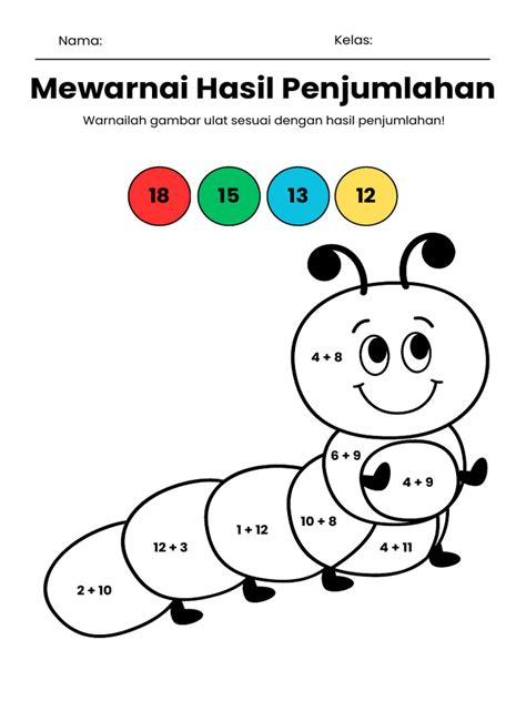 Mewarnai Hasil Penjumlahan Lembar Kerja Hitam Dan Putih Gaya Ilustratif 20250208 114605 0000 Pdf