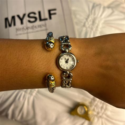 Silver Fossil Watch Band Is Cute To Pair With Your Depop
