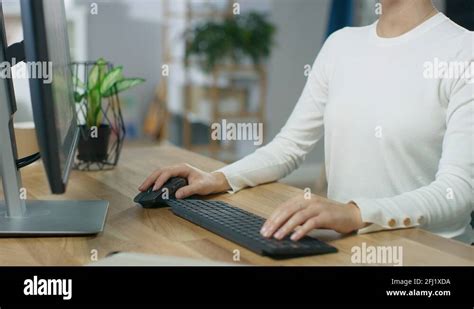 Beautiful Female Software Engineer Works On A UX UI Mobile App Template Stock Video Footage