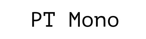 Pt Mono Font
