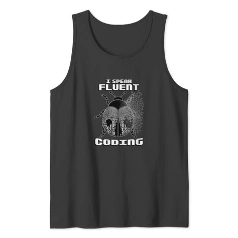 Womens I Speak Fluent Coding Debugging Programming Jokes Tank Tops Sold
