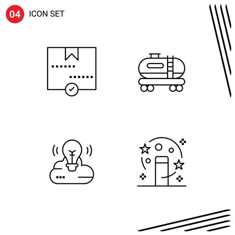 4 User Interface Line Pack Of Modern Signs And Symbols Of Approve 4 User Interface Line Pack Of Modern Signs And Symbols Of Approve