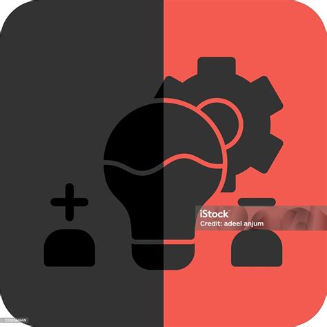 Physics Red Inverse Icon Stock Illustration Download Image Now Illustration No People