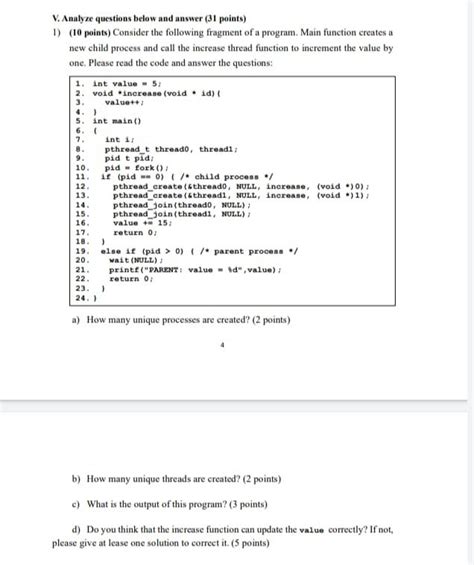 solved v analyze questions below and answer 31 points 1