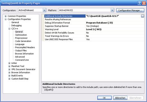 QuantLib Installation In Visual C 2008