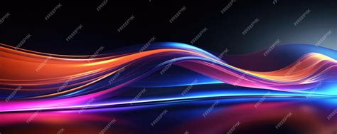 Premium Photo Vibrant Wave Background Abstract Design With Colorful Flowing Curves