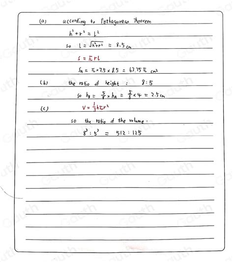 Solved 2 The Curved Surface Area Of A Cone Is π Rl Where L Is A