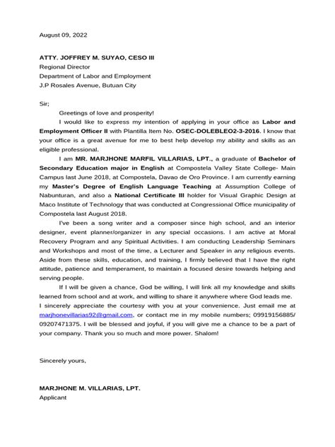 Dole Application Form Pdf