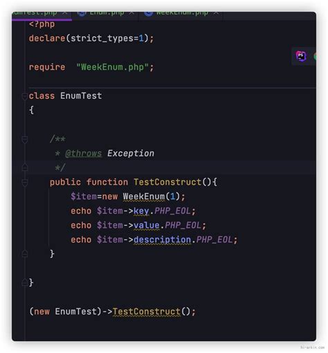 Php实现enum枚举类 Hi 阿金