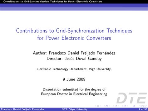 pdf contributions to grid synchronization techniques for power