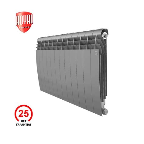 Секционный радиатор Royal Thermo BiLiner Silver Satin_500, Биметалл, 12 ...