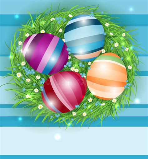 Easter Eggs Stock Vector Illustration Of Forget Nest 30135122