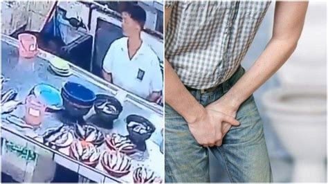 Momen Jijik Pedagang Ikan Di Pasar Basah Nekat Pipis Di Tempat Jualan