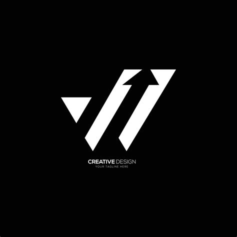 Letter W With Negative Space Arrow Creative Logo 19004456 Vector Art At Vecteezy