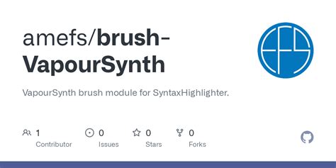 Github Amefsbrush Vapoursynth Vapoursynth Brush Module For Syntaxhighlighter