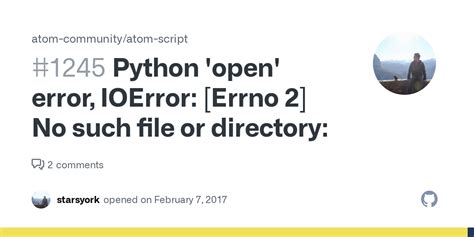 python open error ioerror [errno 2] no such file or directory