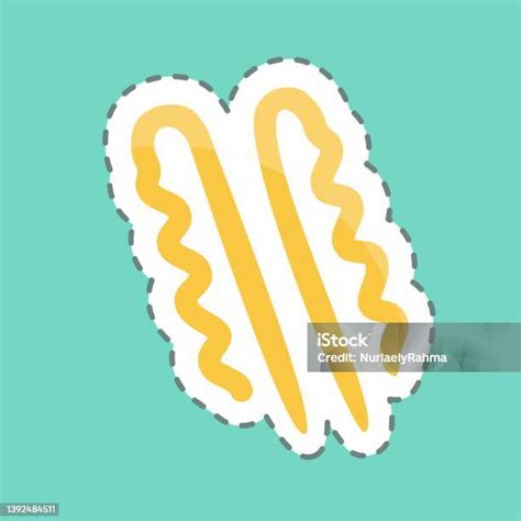 스티커 라인은 바비 핀을 잘라냅니다 뷰티 케어 기호에 적합합니다 편집 가능한 간단한 디자인 디자인 템플릿 벡터 간단한 기호 그림