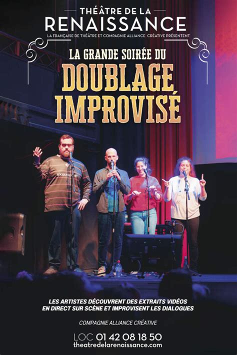 La Grande Soirée Du Doublage Improvisé Théâtre De La Renaissance