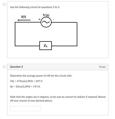 Solved Use The Following Circuit For Questions To I T Chegg