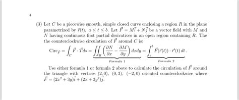 solved 4 3 ﻿let c ﻿be a piecewise smooth simple closed
