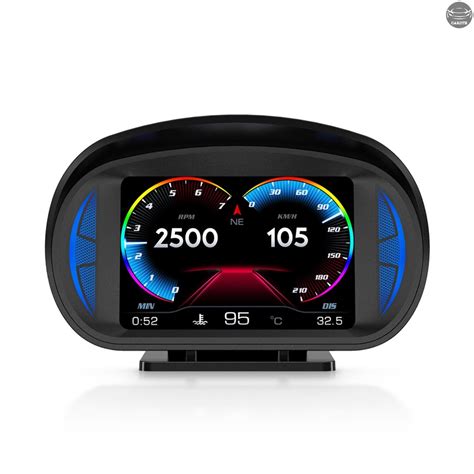 รถ Head Up Display Multi Funciton Obd Gps Slope Meter บรรยากาศโคมไฟ Lcd
