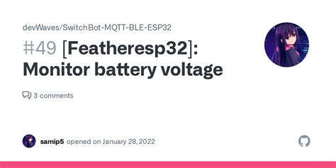 Featheresp Monitor Battery Voltage Issue Devwaves Switchbot Mqtt Ble Esp Github