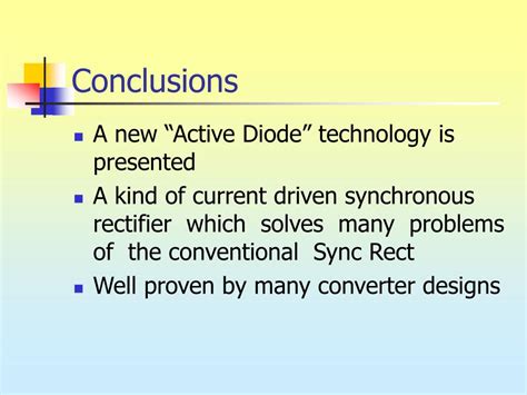 Ppt The Active Diode A Current Driven Synchronous Rectifier