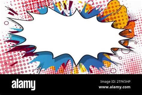 Speech Bubble Background Animation In Pop Art Comics Style Retro