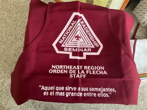 Oa National Leadership Seminar Nls Northeast Region Apron Yokahu Puerto