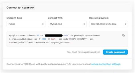 ec2からtidb cloud serverless にtlsを使用して接続してみた developersio