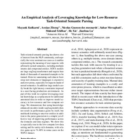 an empirical analysis of leveraging knowledge for low resource task