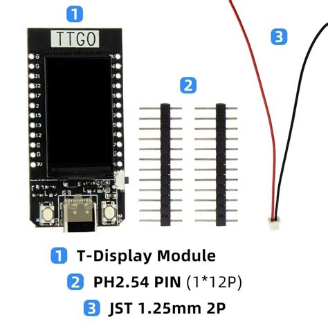 Lilygo Ttgo T Display Esp32 Plėtros Plokštė Wifi Bluetooth 114 Colio