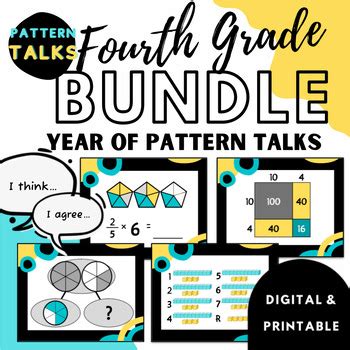 Complete Fourth Grade BUNDLE Pattern Number Talks By Pattern Talks