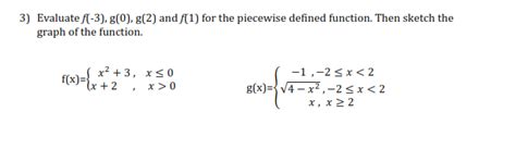 Solved Evaluate F G G And F For The Piecewise Chegg