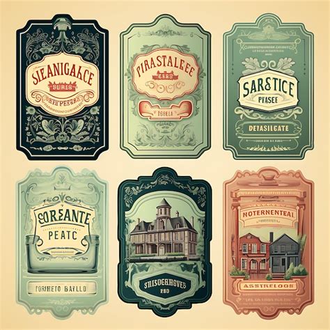 Premium Photo Label Collection Vintage Branding And Aesthetics With A