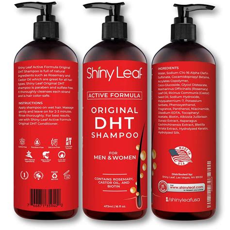 Dht Blocker Anti Hair Loss Shampoo With Biotin Natural Formula For