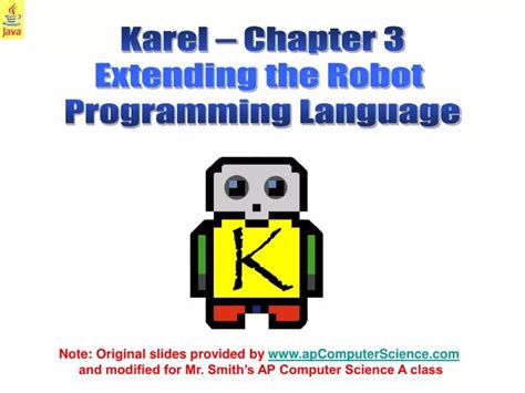 Ppt Karel Chapter 3 Extending The Robot Programming Language