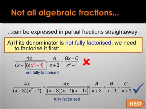 Revision Partial Fractions Ppt