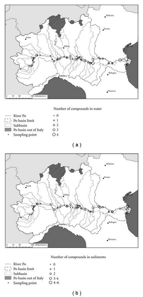 Number Of Compounds Detected In Water A And Sediment B Samples Download Scientific Diagram