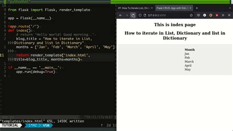 Flask How To Iterate Data Part 3 Indexenumerate Youtube